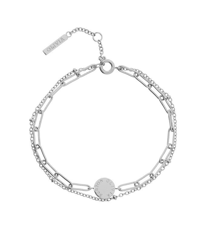 Classic Illusion Silver Stacking Bracelet | Olivia Burton London