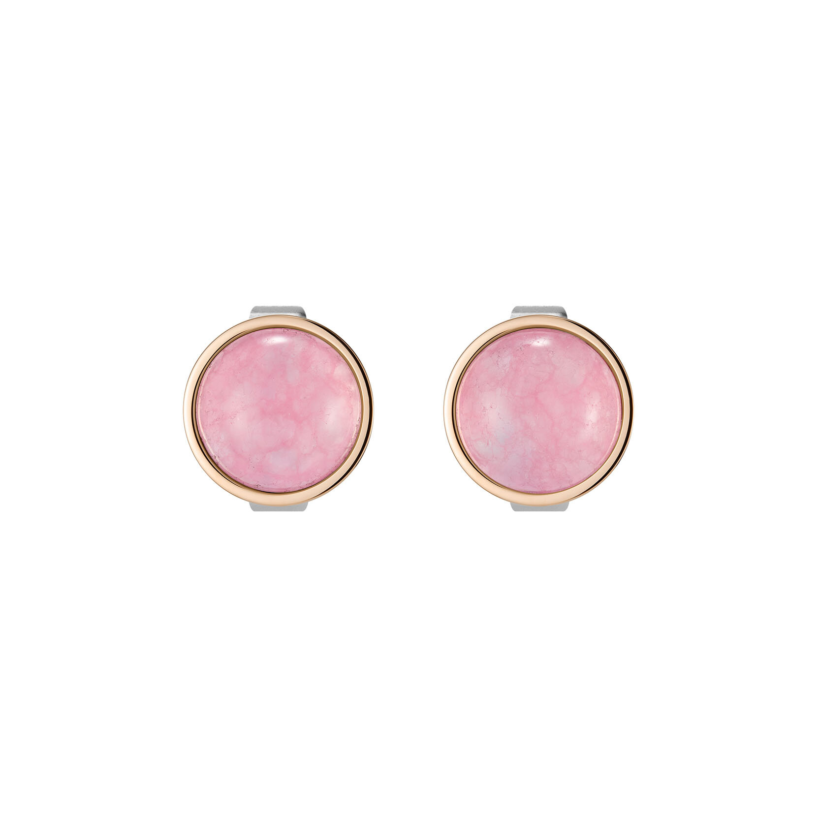 rose quartz studs