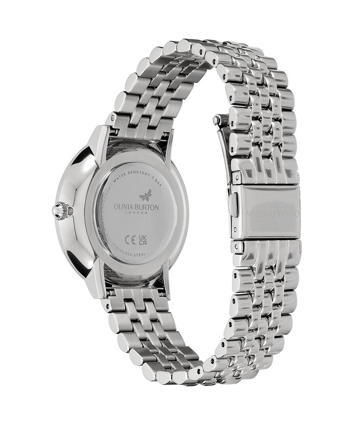 Celestial 35mm Nova Slim Sapphire Blue & Silver Bracelet Watch | Olivia ...