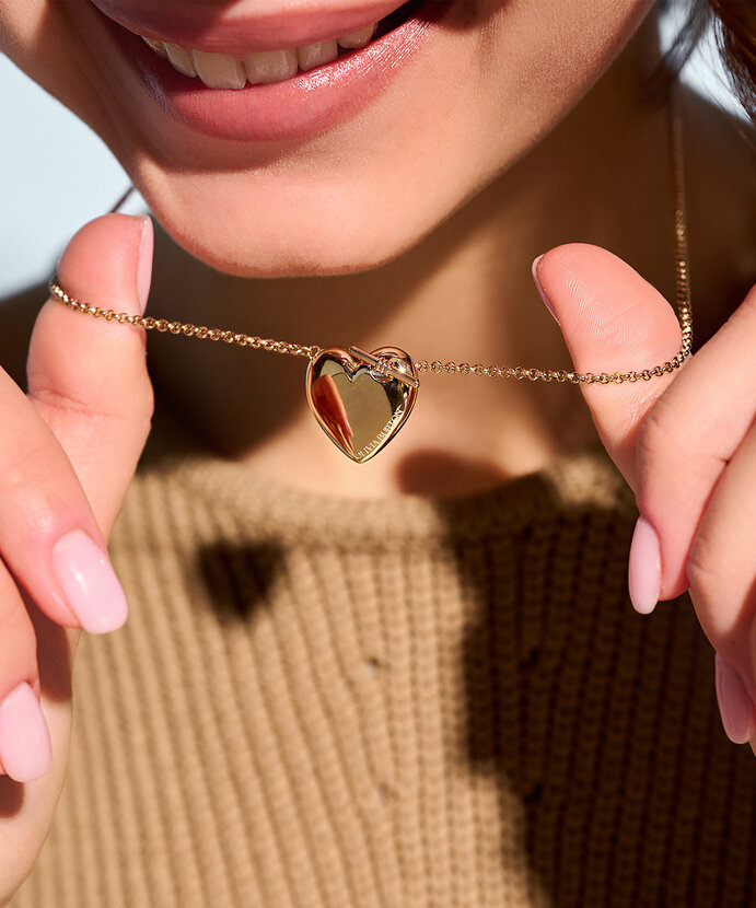 Classic Knot Heart Gold Necklace | Olivia Burton London