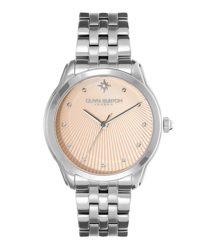 Celestial 36mm Starlight Blush & Silver Bracelet Watch | Olivia Burton ...
